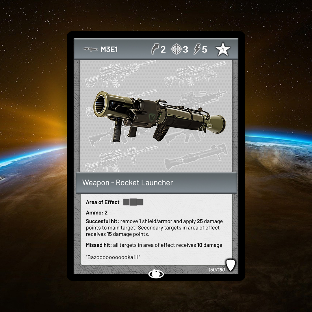 Card #150 M3E1 – Rocket Launcher - Shield 51